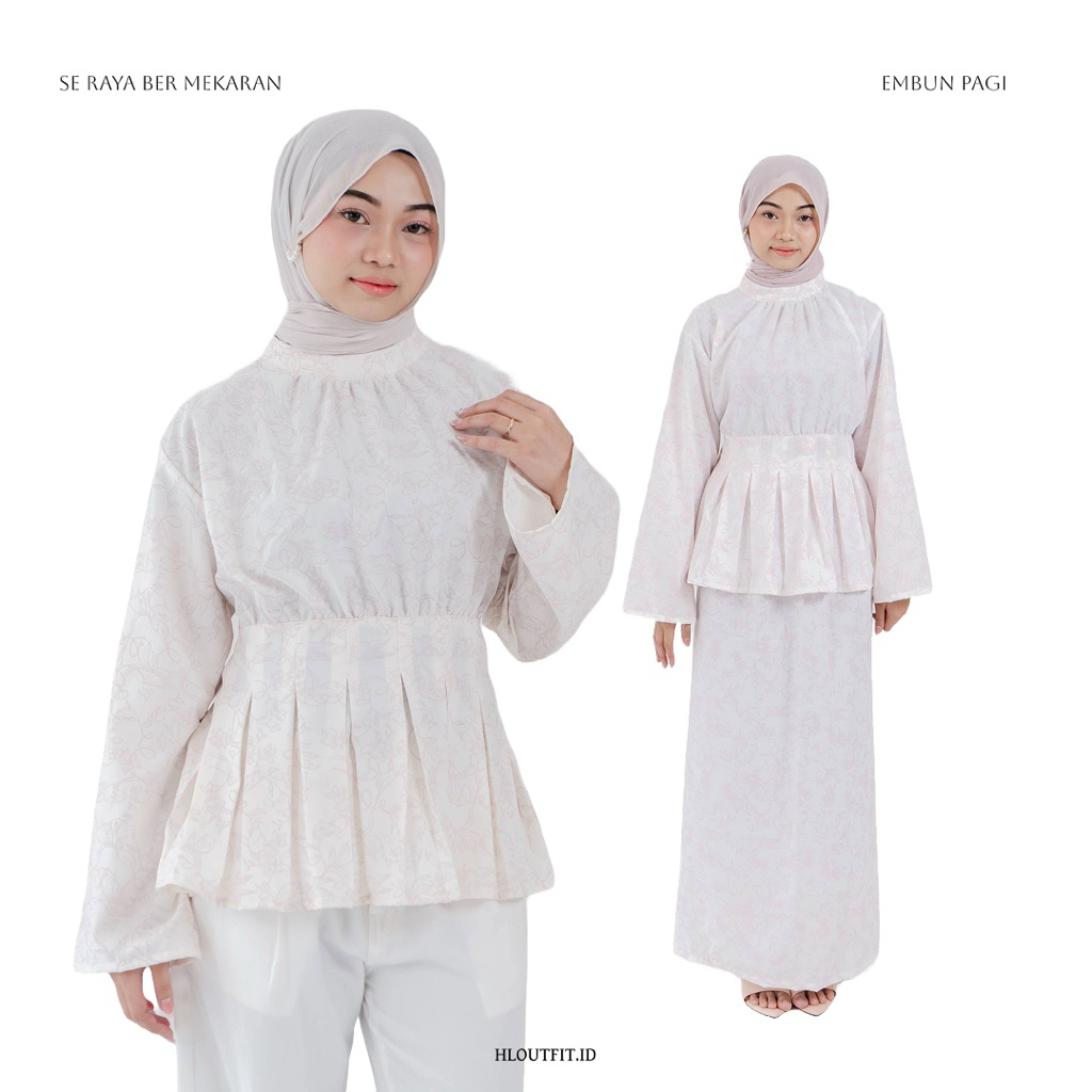 Jual HL Embun Pagi Raya Series - Oneset Blouse dan Rok Raya Collection ...