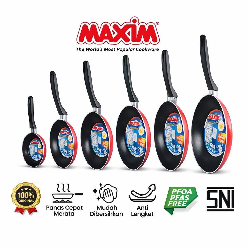 Jual Frypan Teflon Maxim Valentino Original Anti Lengket 18–26 cm ...