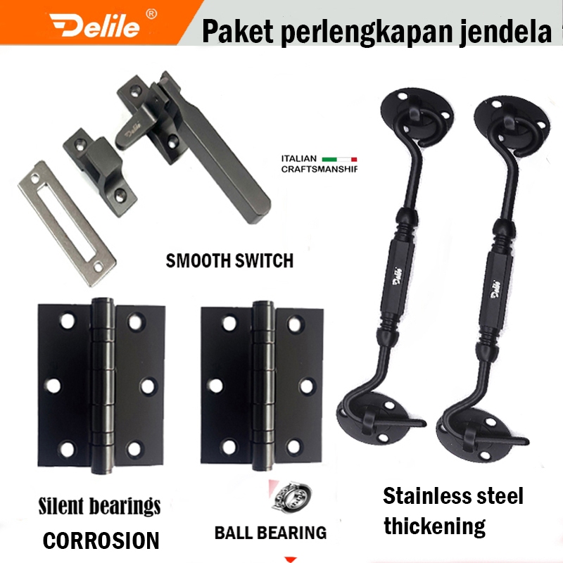 Jual Paket Komplit Jendela Rumah - Rambuncis 3580+ Hak Angin + Engsel 3 ...
