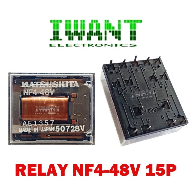 Jual RELAY NF4-48V RELAY 48V 15 PIN NF4 48V MATSUSHITA JAPAN RELAY 48V ...