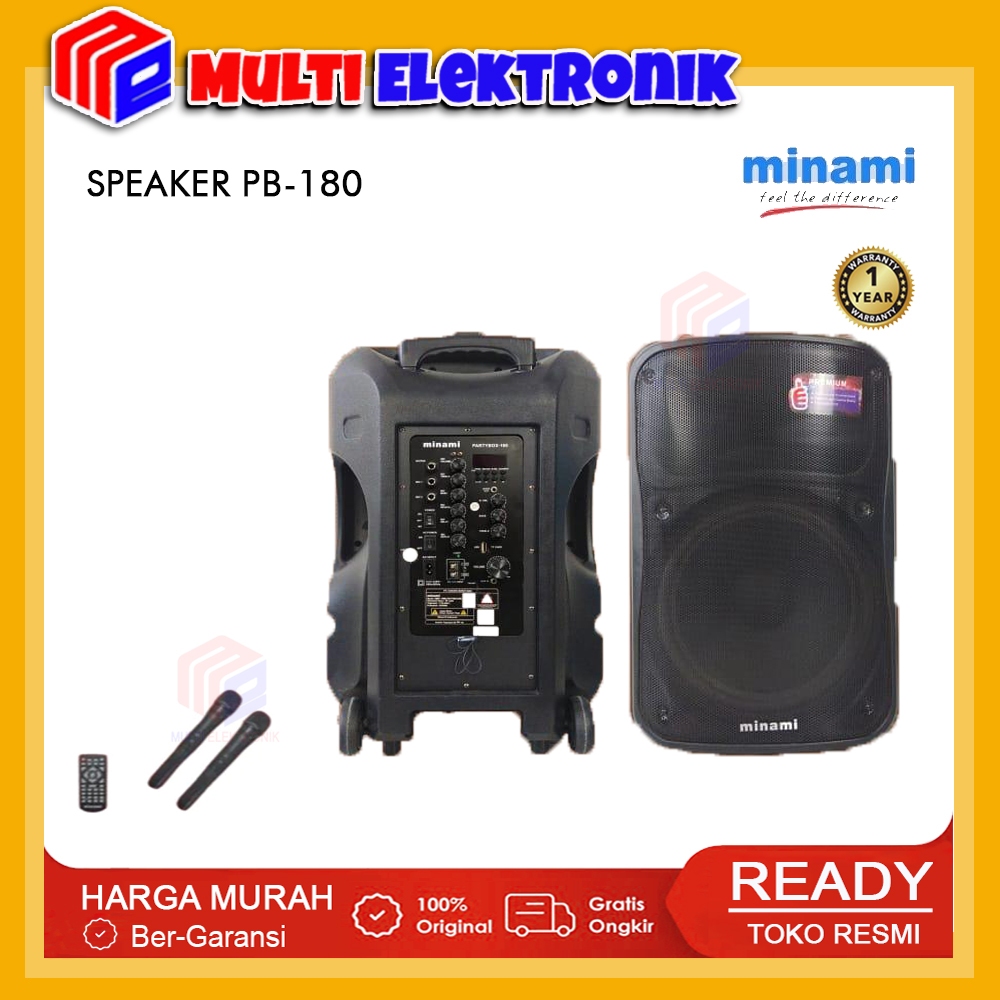 Jual Speaker Portable Minami PB-180 Ukuran 15 Inch | Shopee Indonesia
