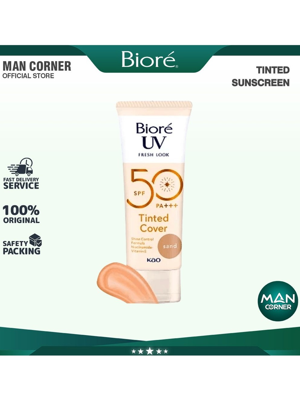 Jual Biore UV Fresh Look Sunscreen Tinted Cover Sand SPF 50 PA +++ 30 ...