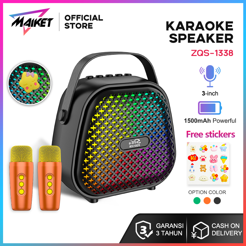 Jual MAIKET Speaker Bluetooth Mini Karaoke Portable Anak Musik Box 2 ...