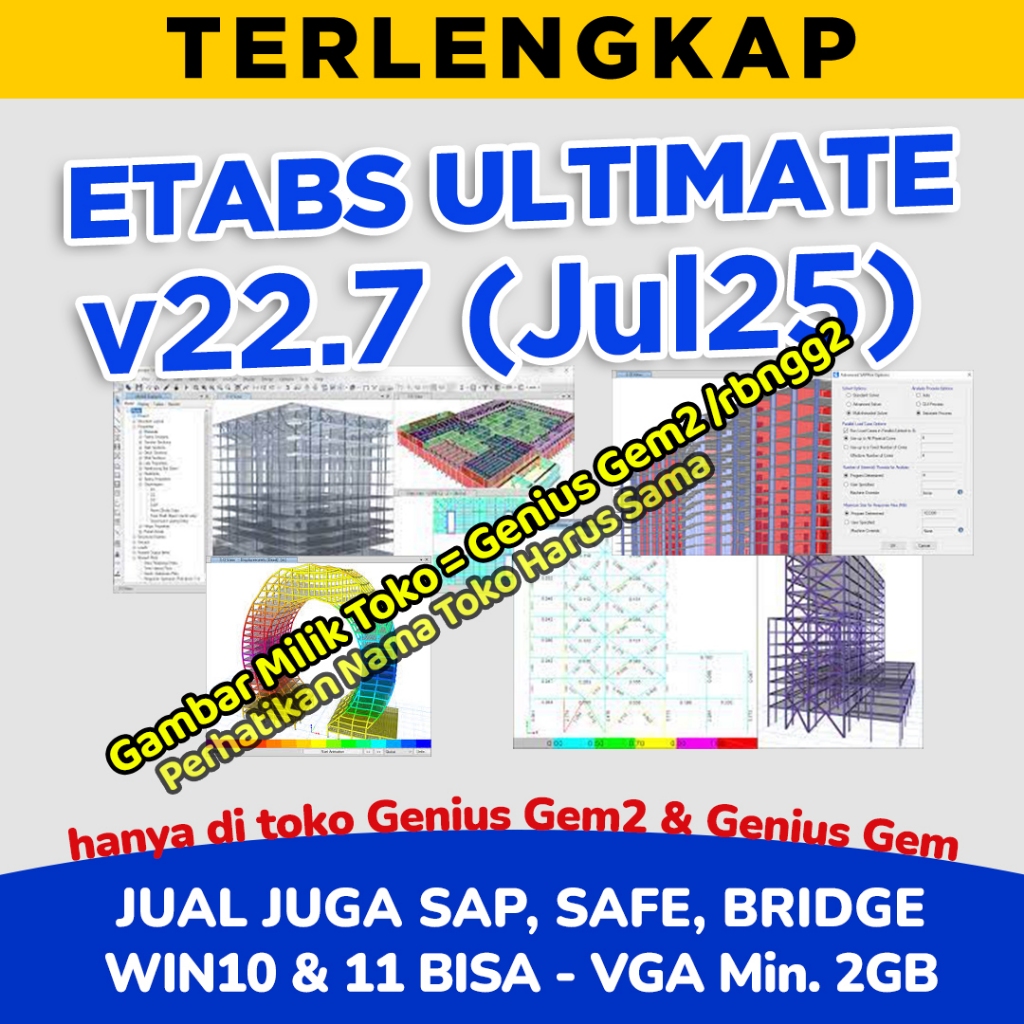 Jual ETabs 22 Ultimate WIN FULL VERSION Vid Install Lengkap | Shopee ...