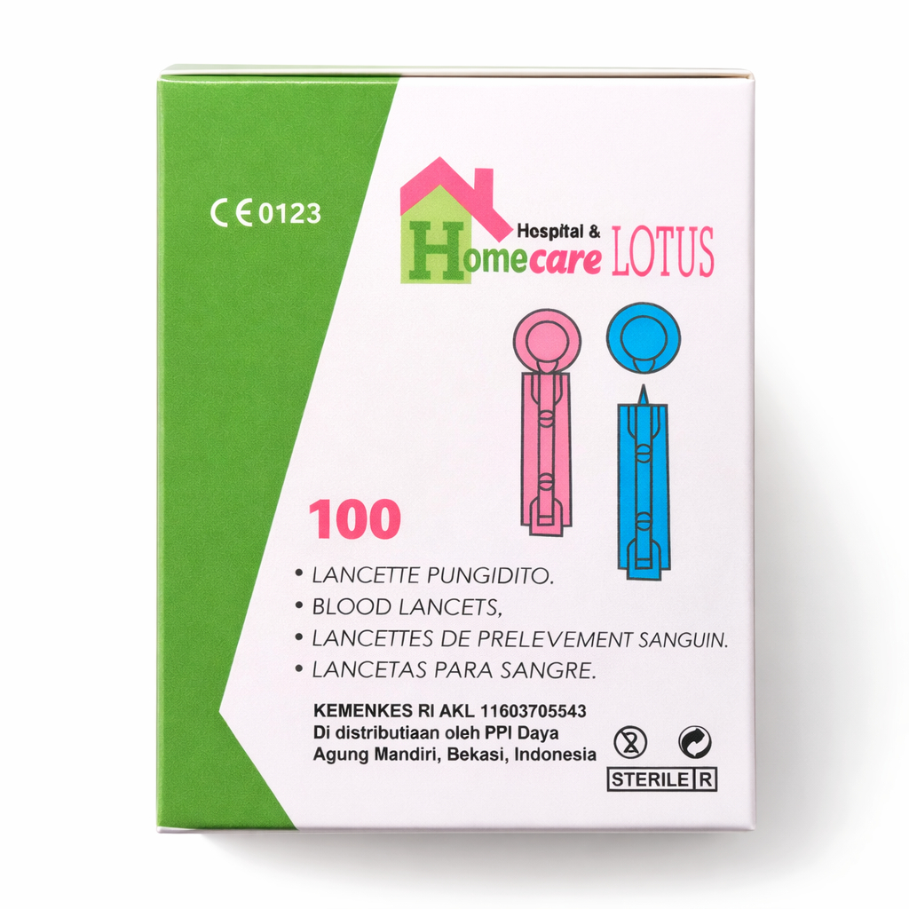 Jual Lotus Blood Lancet Autoclick 28G 100 Pcs – Refill Lancing Device ...