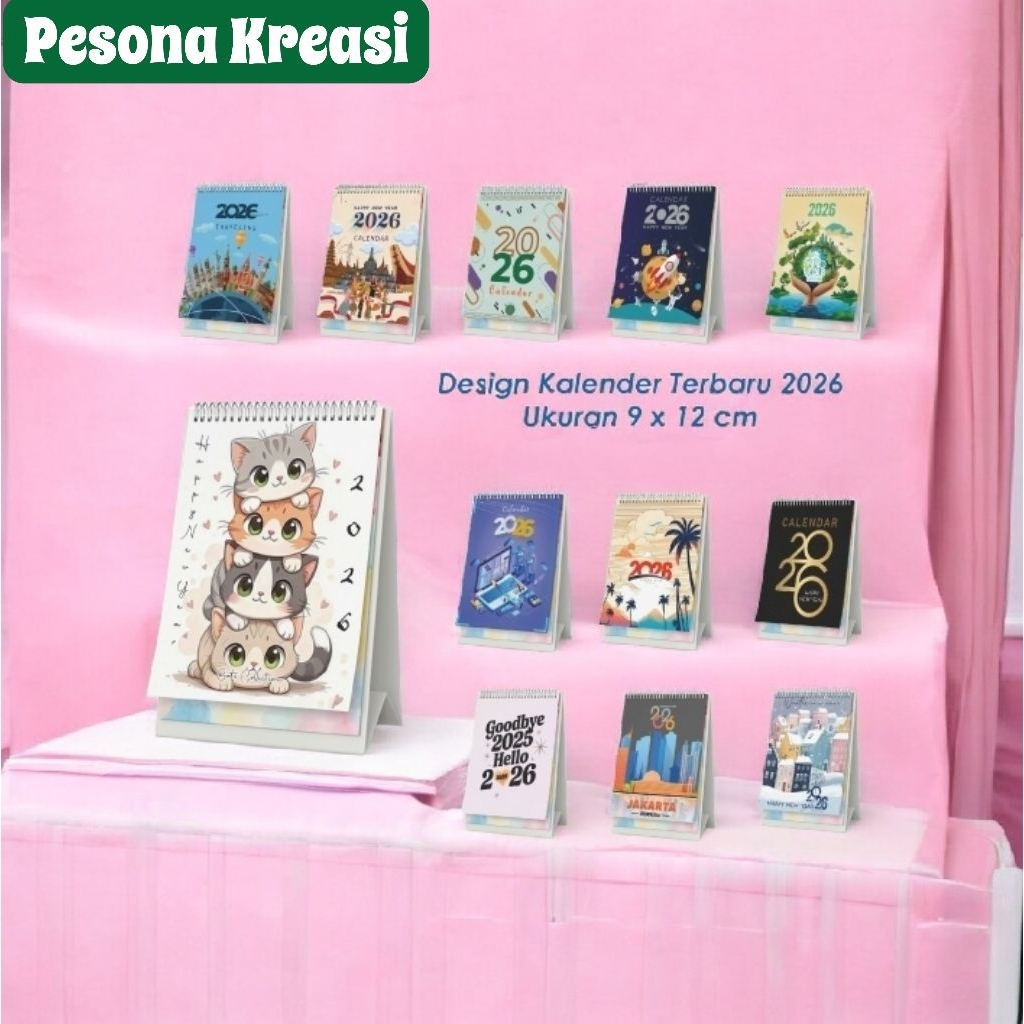 Jual Premium Kalender Mini Spiral 2026 Libur Nasional Cover Aesthetic ...