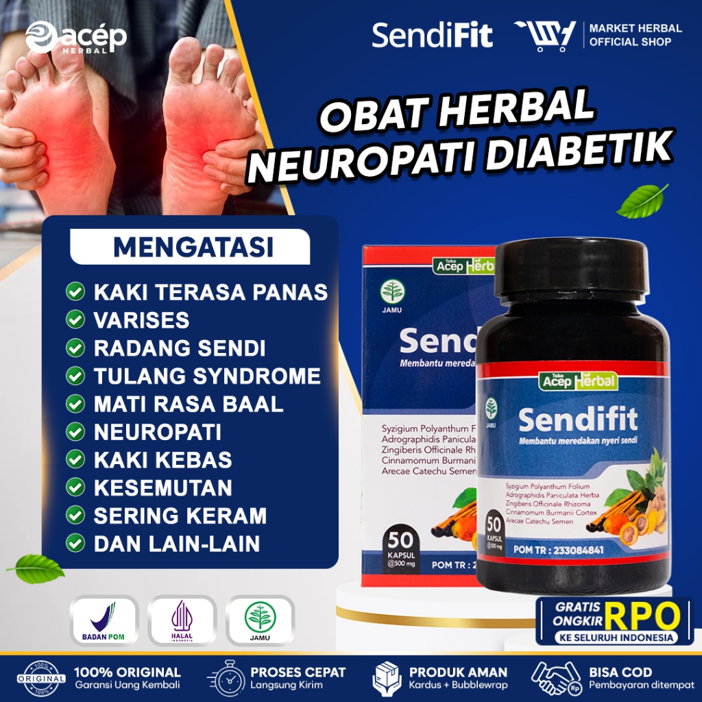 Jual Obat Kaki Panas Neuropati Diabetik Terasa Terbakar Diabetes Syaraf ...