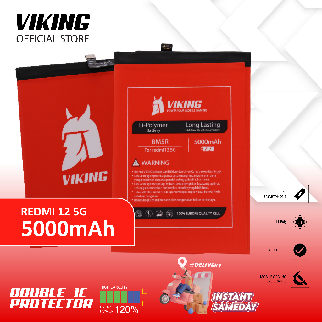 Jual VIKING Baterai Redmi 12 4G - 12 5G - Poco M6 Pro 5G BM5R Double ...