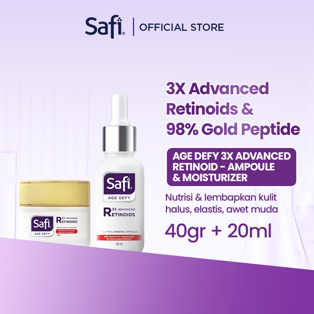 Jual [Paket Serum + Pelembap] Safi Age Defy 3X Advanced Retinoid ...