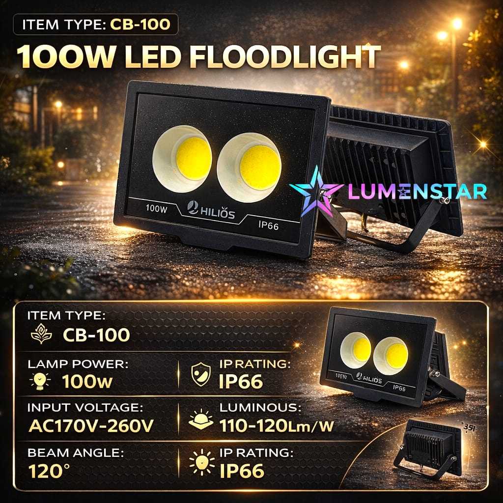 Jual LAMPU SOROT LED COB 100W / LAMPU TEMBAK LED 100 WATT / LAMPU ...