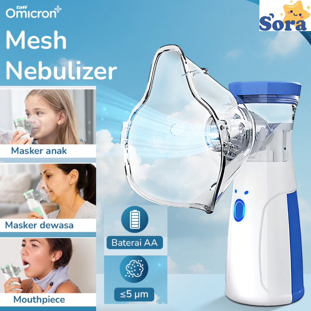 Jual Mesh Nebulizer Portable / TaffOmicron Alat Terapi Pernapasan ...