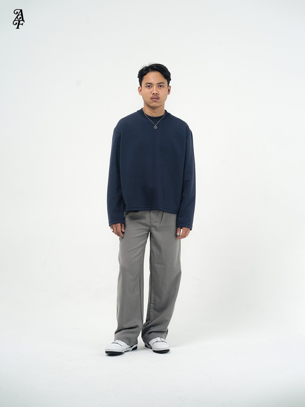 Jual All Around Faded - Longsleeve Boxyfit Washed Color Navy 290GSM ...