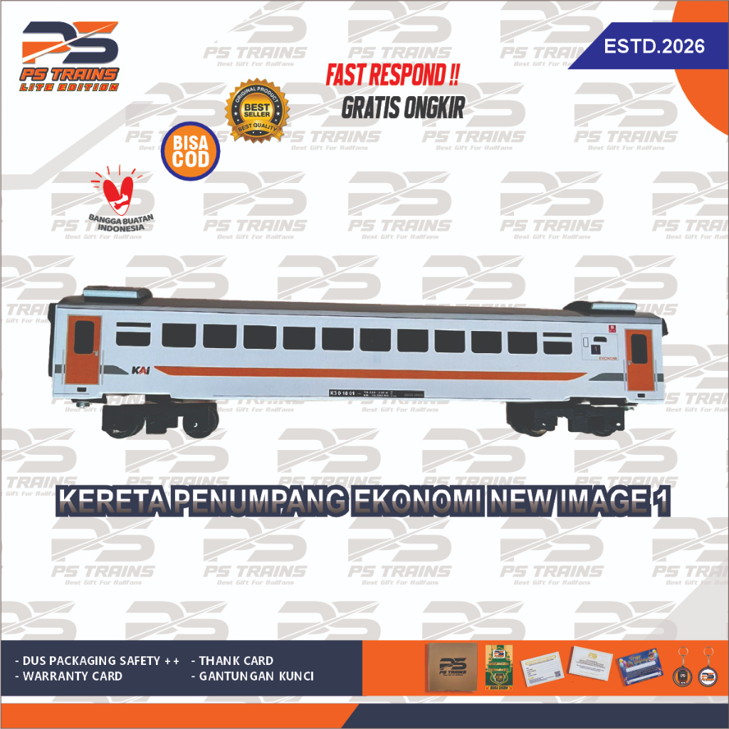Jual Mainan Kereta Api Replika Seri Gerbong Kereta Penumpang Ekonomi ...