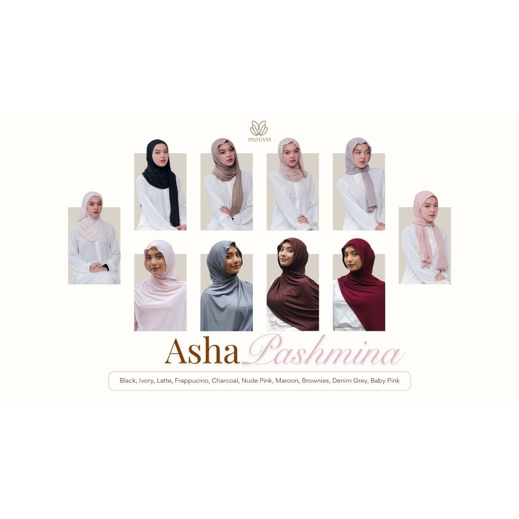Jual Mouva - Asha Pashmina Hijab Polos Bahan Kaos Premium | Shopee ...