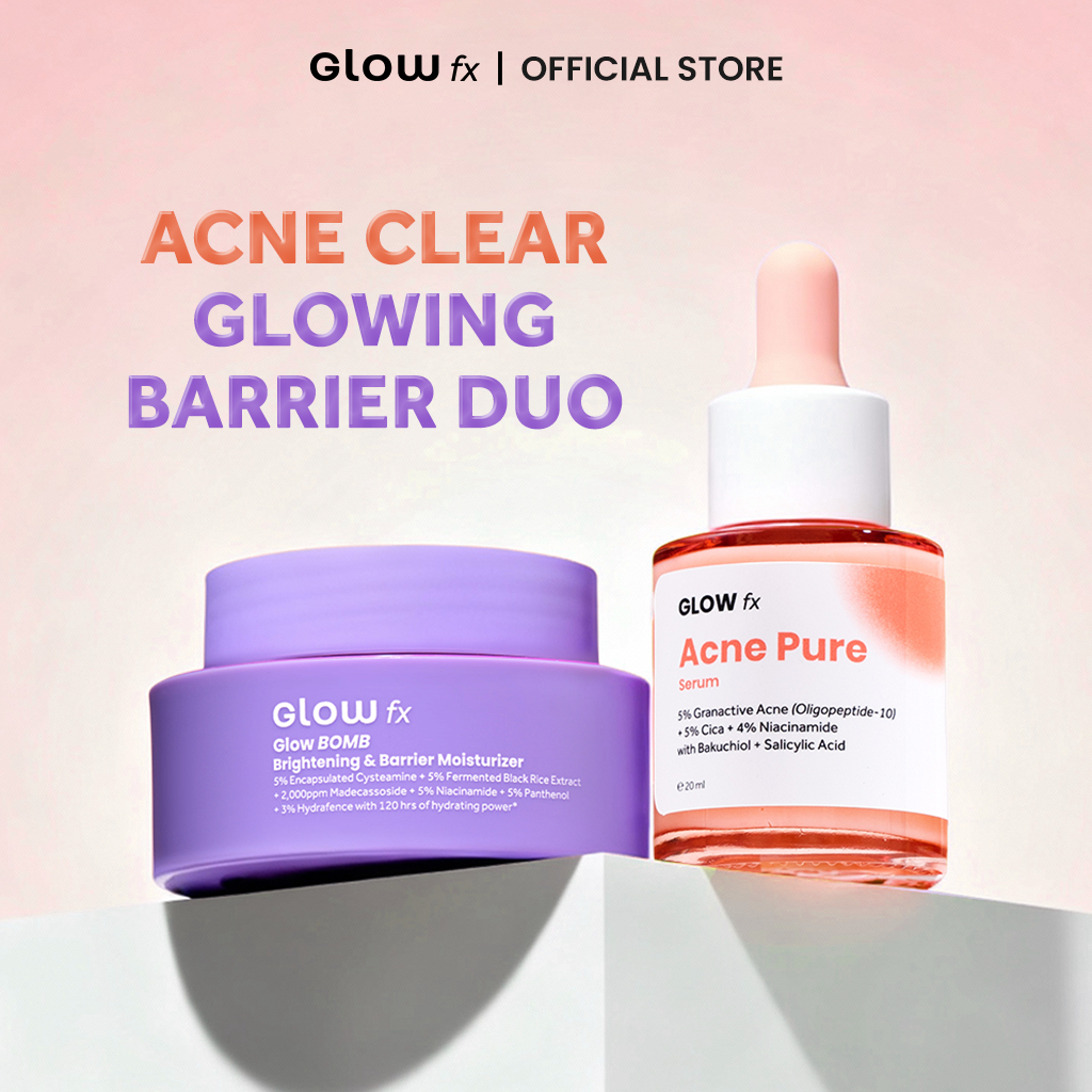 Jual GLOW fx BEAUTY [Acne Clear Glowing Barrier Duo] Acne Pure 20mL ...