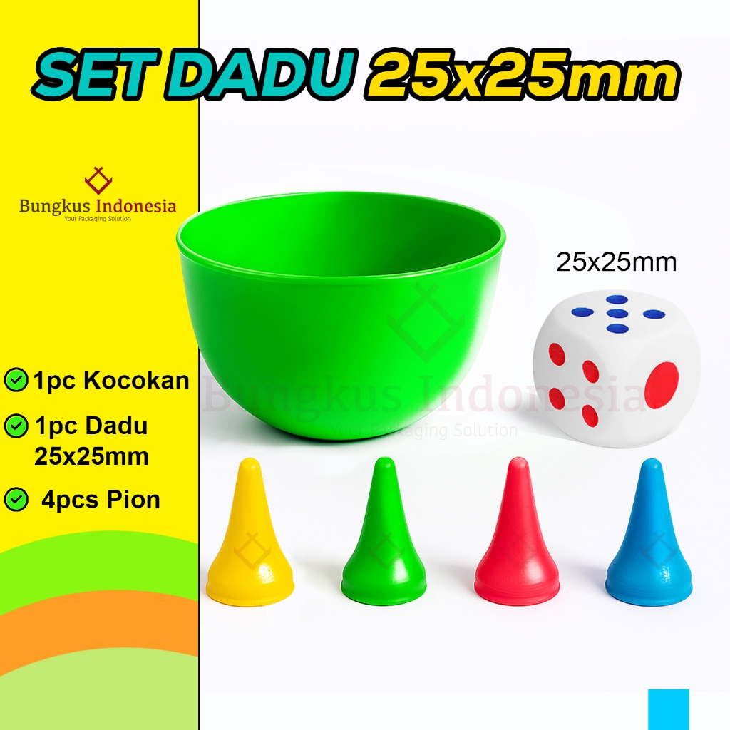 Jual Set Pion (1 Dadu + 4 Pion + 1 Kocokan dadu) Board Game | Shopee ...
