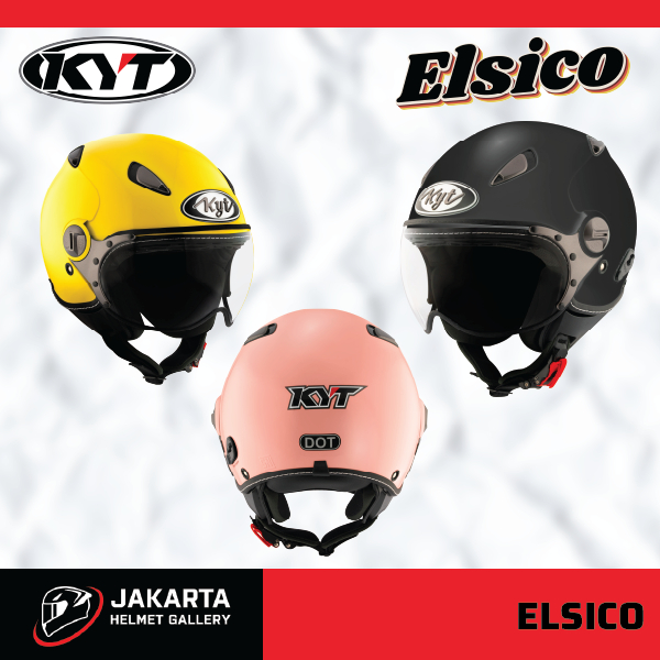 Jual KYT ELSICO SOLID / Kyt Elsico Seri Solid Helm Half Face SNI & DOT ...