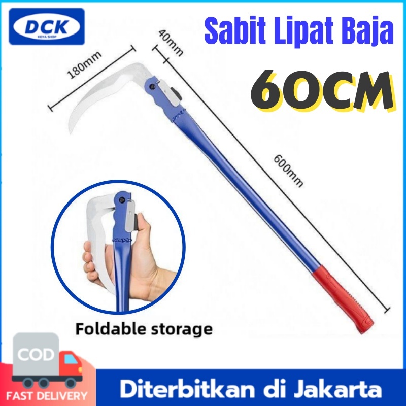 Jual 60CM Sabit Lipat Baja / Arit Potong Rumput & Padi / Alat Pertanian ...