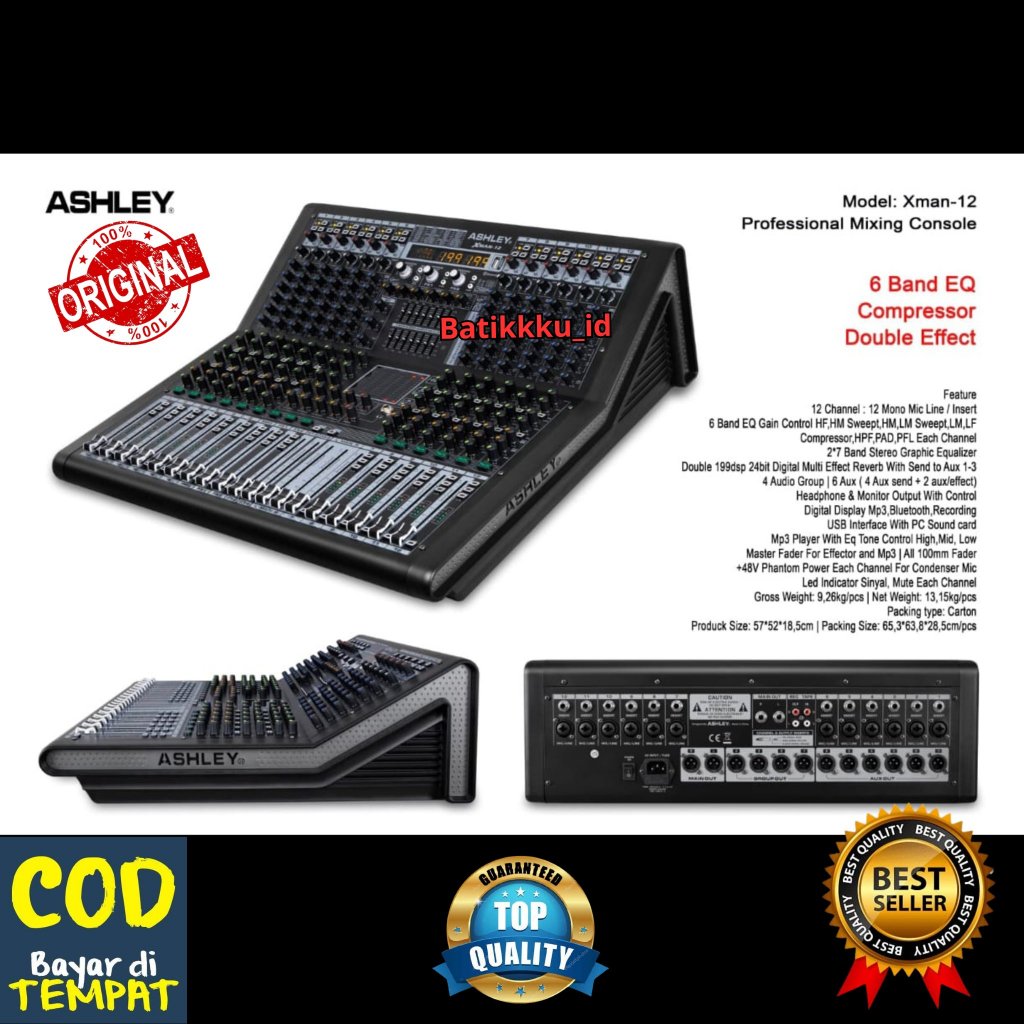 Jual MIXER ASHLEY X-MAN 12 XMAN 12 X MAN 12 ORIGINAL 12Ch New 199 dsp ...