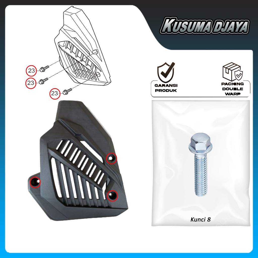 Jual BAUD BAUT 6X15 TUTUP COVER RADIATOR VARIO 125 - 150 OLD NEW 2012 ...