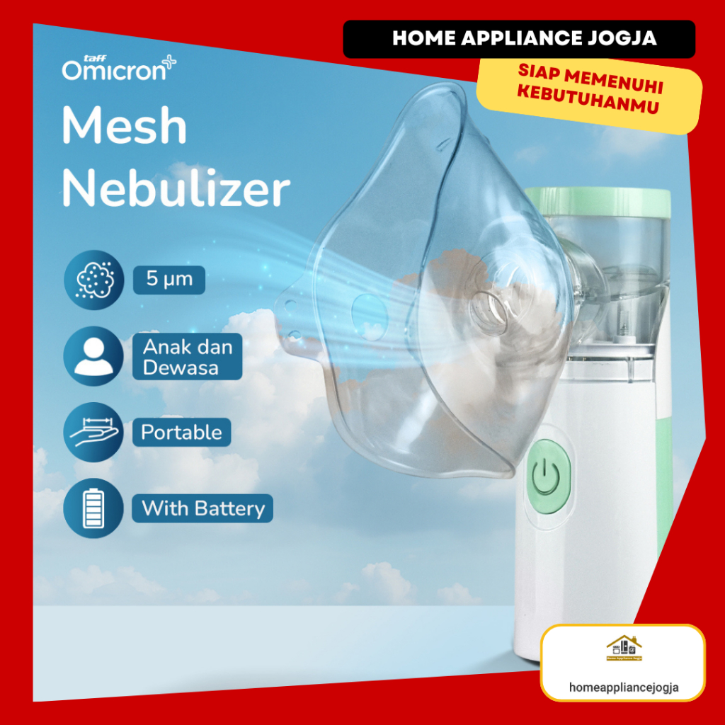 Jual TaffOmicron Alat Terapi Pernapasan Mesh Nebulizer Portable Inhaler ...