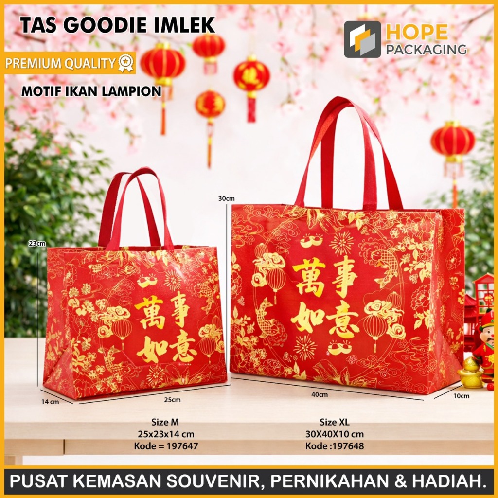 Jual Goodiebag Imlek S, M, L, XL / Tas Jinjing Souvenir Hadiah Imlek ...