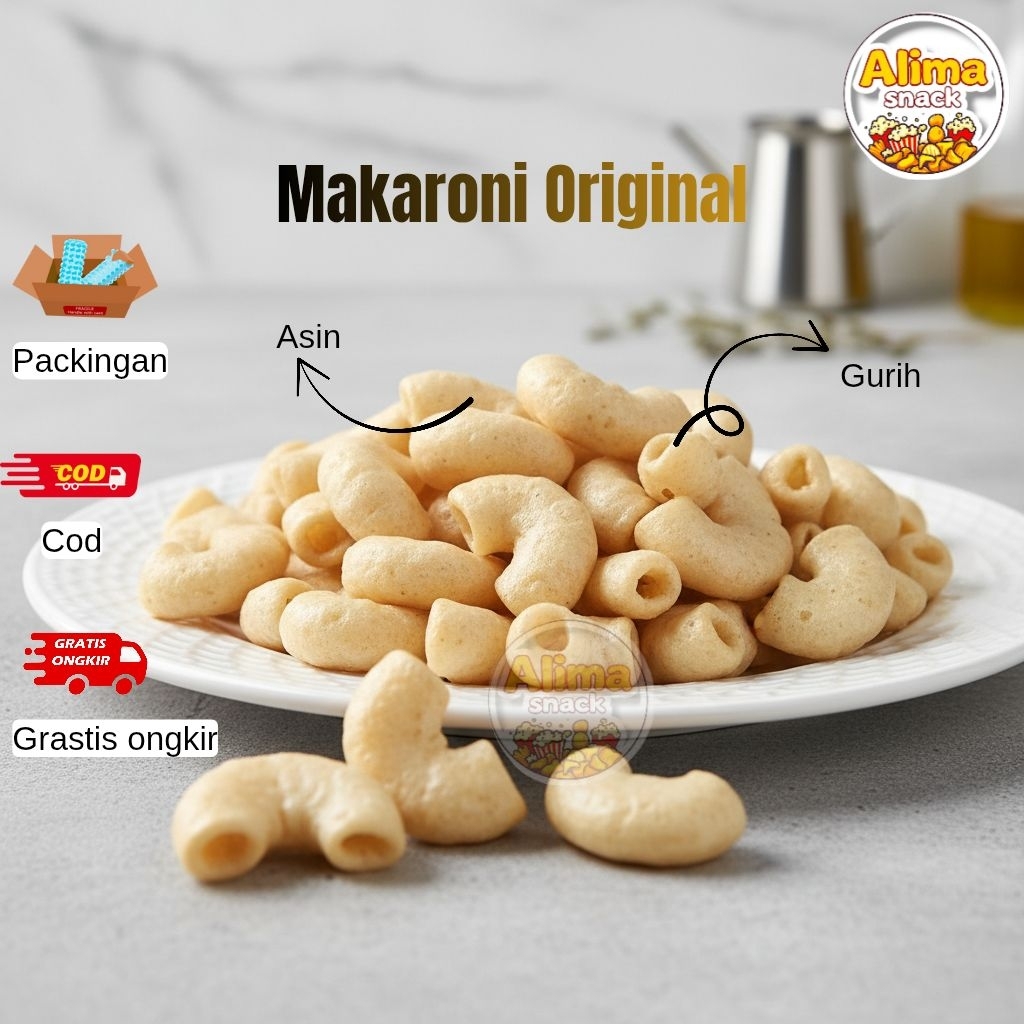 Jual Makaroni Original Asin Gurih Renyah Nikmat Lezat | Shopee Indonesia