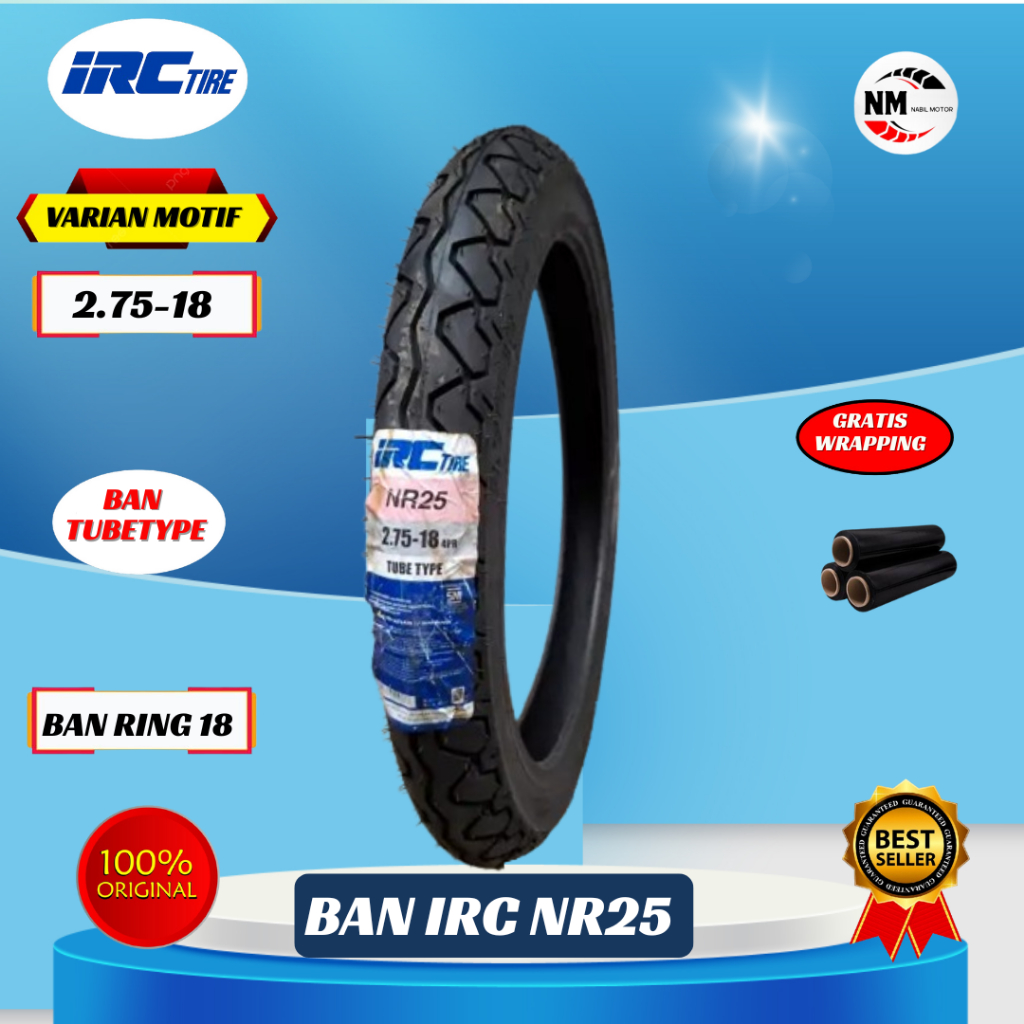 Jual Ban IRC NR 25 275-18 Untuk Ring 18 Motor RX KING THUNDER MEGA PRO ...
