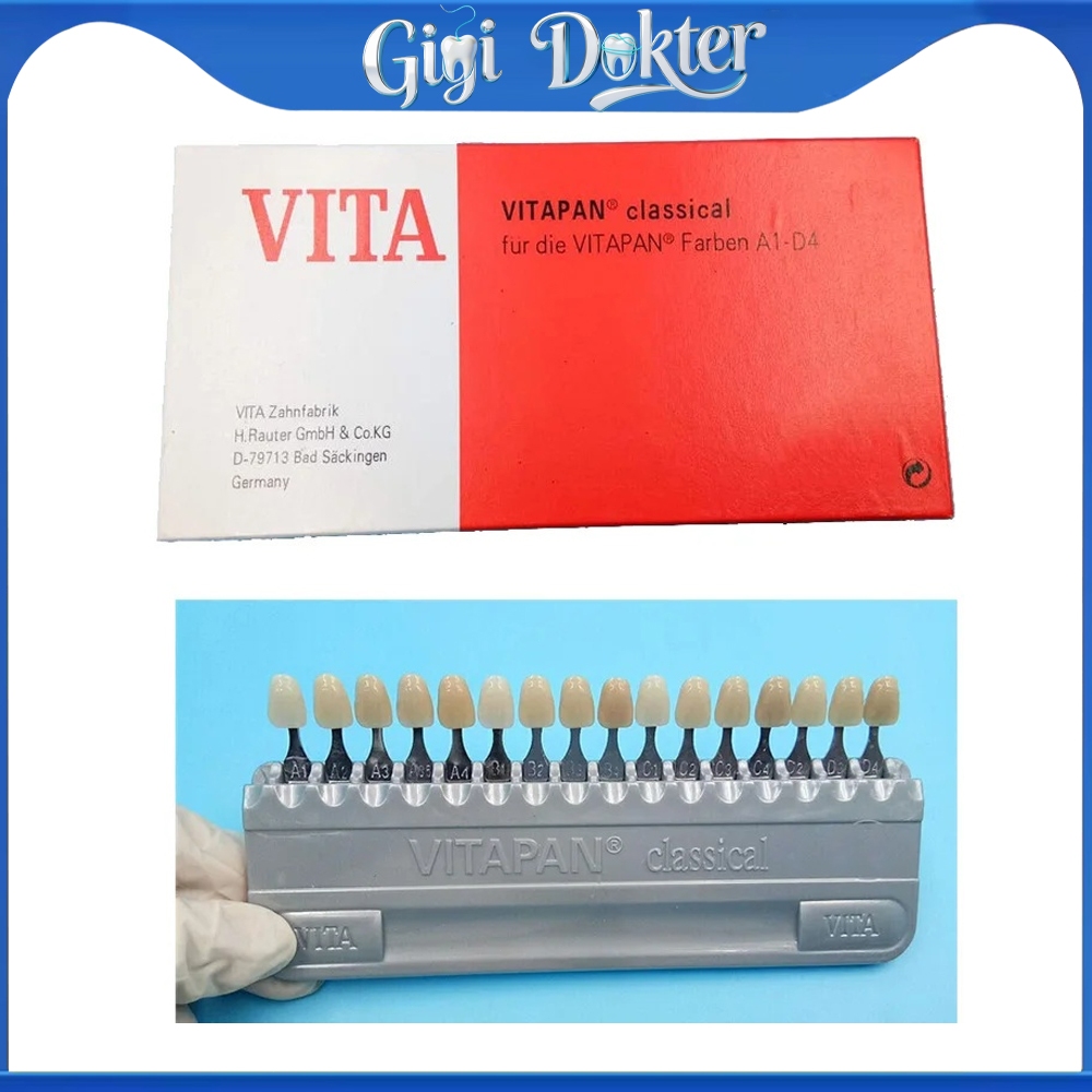 Jual dental // vita vitapan classical shade guide // contoh 16 warna ...