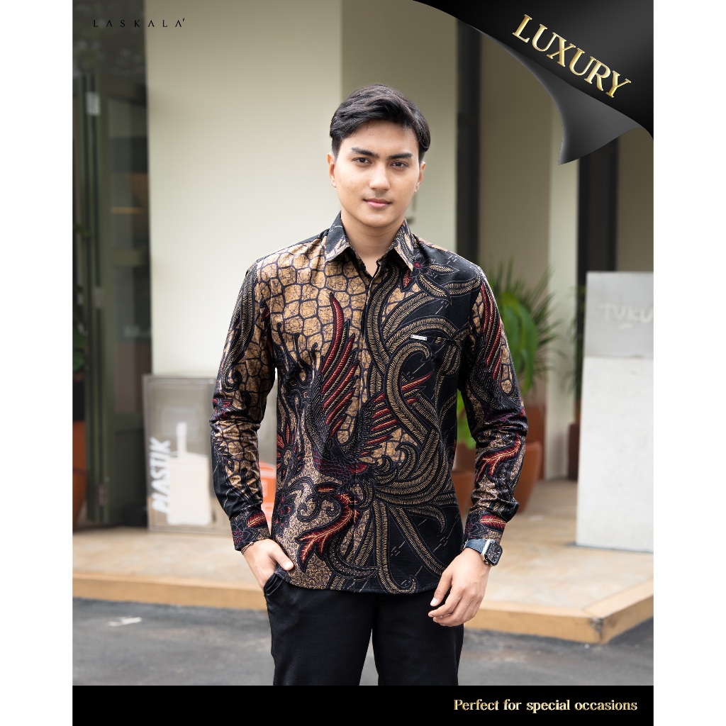 Jual Laskala Batik Premium Tanaka Kemeja Batik Pria Slimfit Lengan ...