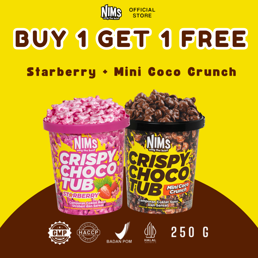 Jual BUY 1 GET 1 FREE - NIMS Crispy Choco Tub Mini Coco Crunch Sereal ...