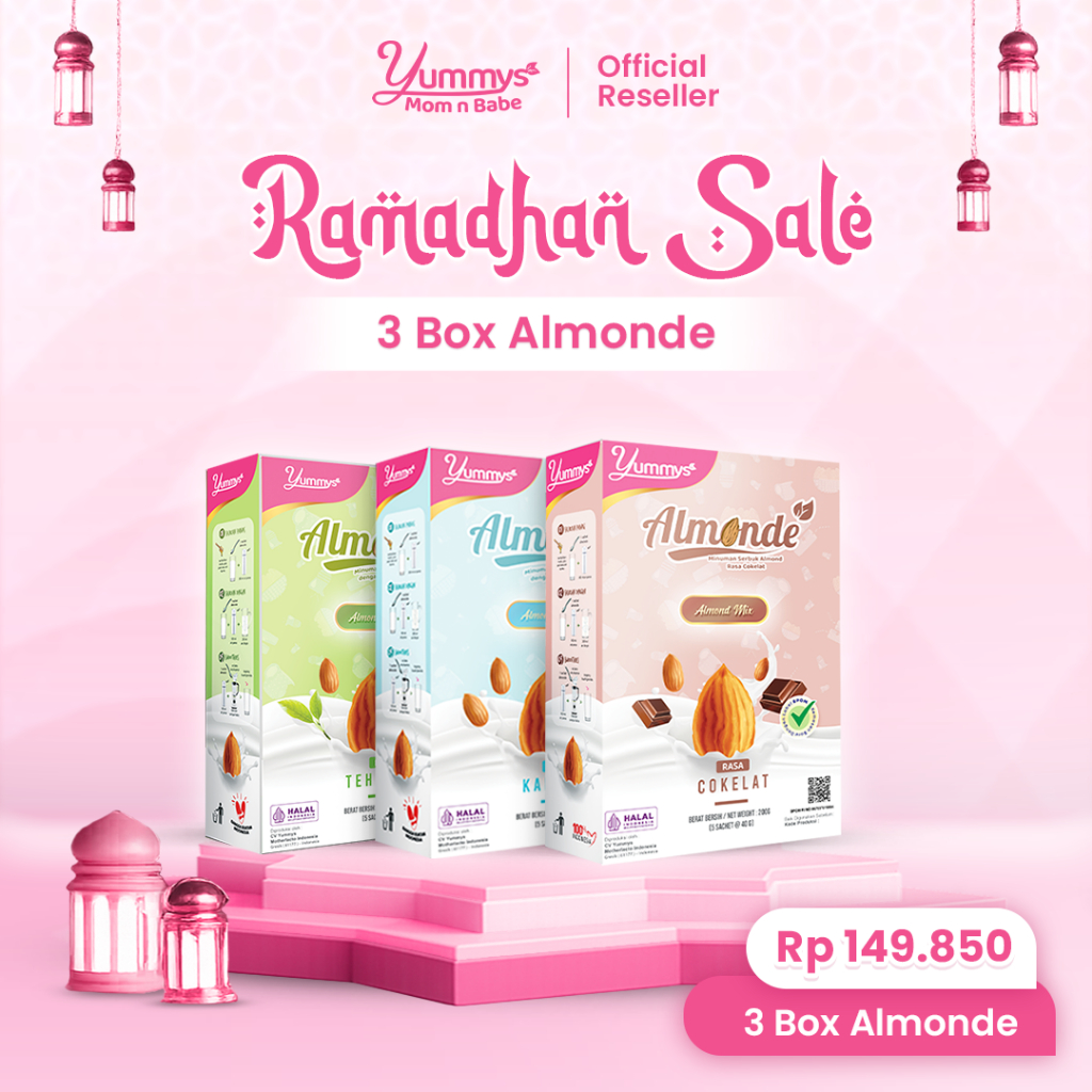 Jual 3 BOX ALMONDE - Susu Almond Kaya Asam Folat - Nutrisi Lengkap ...