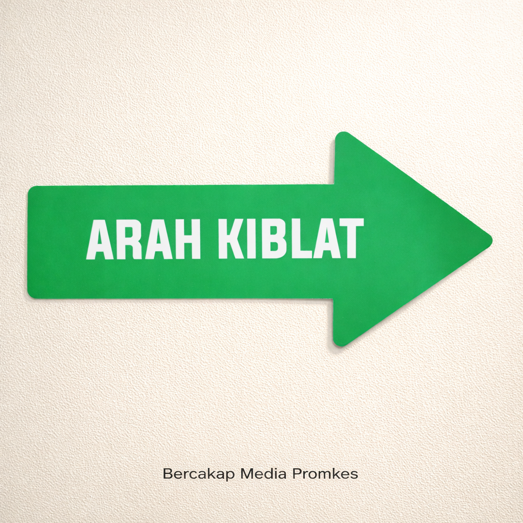 Jual Stiker Panah Arah Kiblat | Sticker Tanda Arah | Stiker Tanda Arah ...