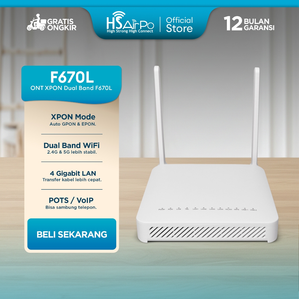 Jual HSAirpo ONT XPON Dual Band F670L GPON dan EPON | Shopee Indonesia