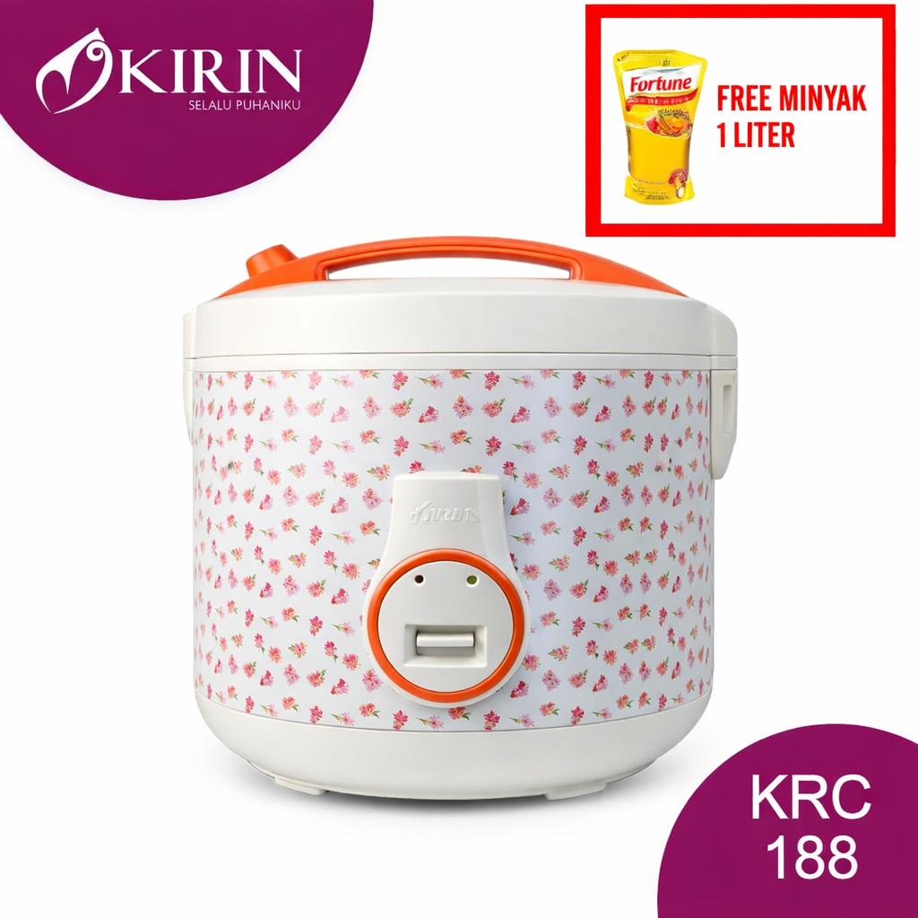 Jual Rice Cooker Jumbo Kirin KRC 188 3 Liter Magic Com Besar 3 L KRC188 ...