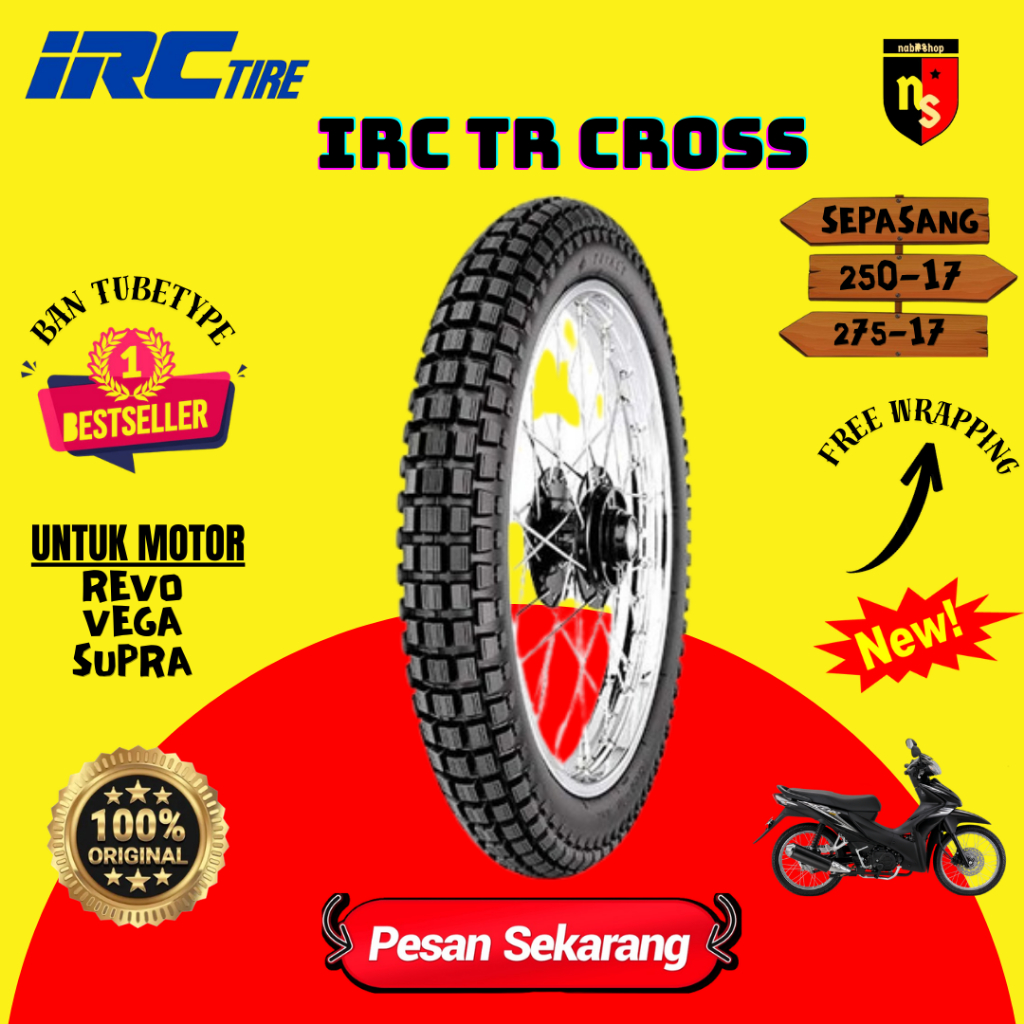 Jual Ban Motor IRC TR Trail Ring 17 250 275 300 Supra Revo Blade Vega ...