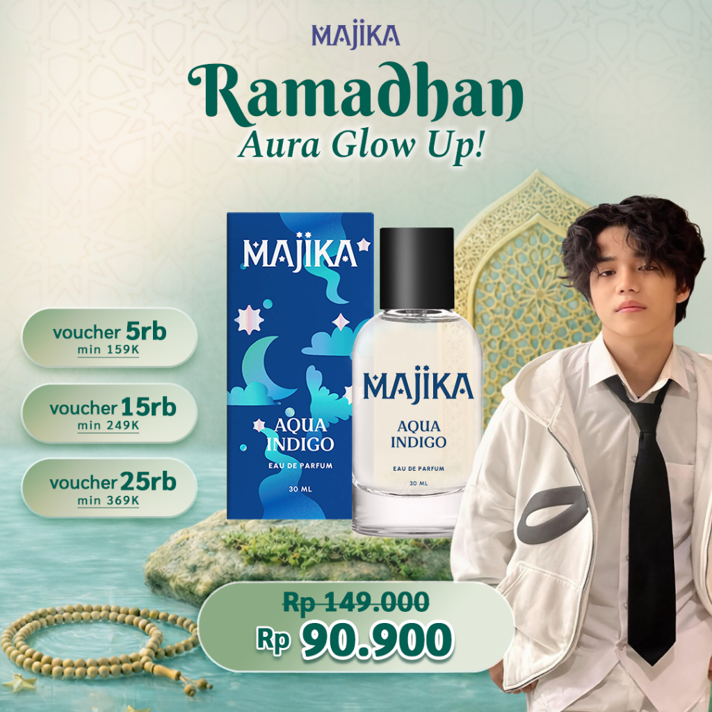 Jual MAJIKA Aqua Indigo Eau de Parfum | 30 ML | Parfum Pria Tahan Lama ...