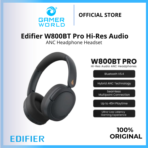 Jual EDIFIER W800BT PRO Hi-Res Audio ANC Headphone Headset Bluetooth ...