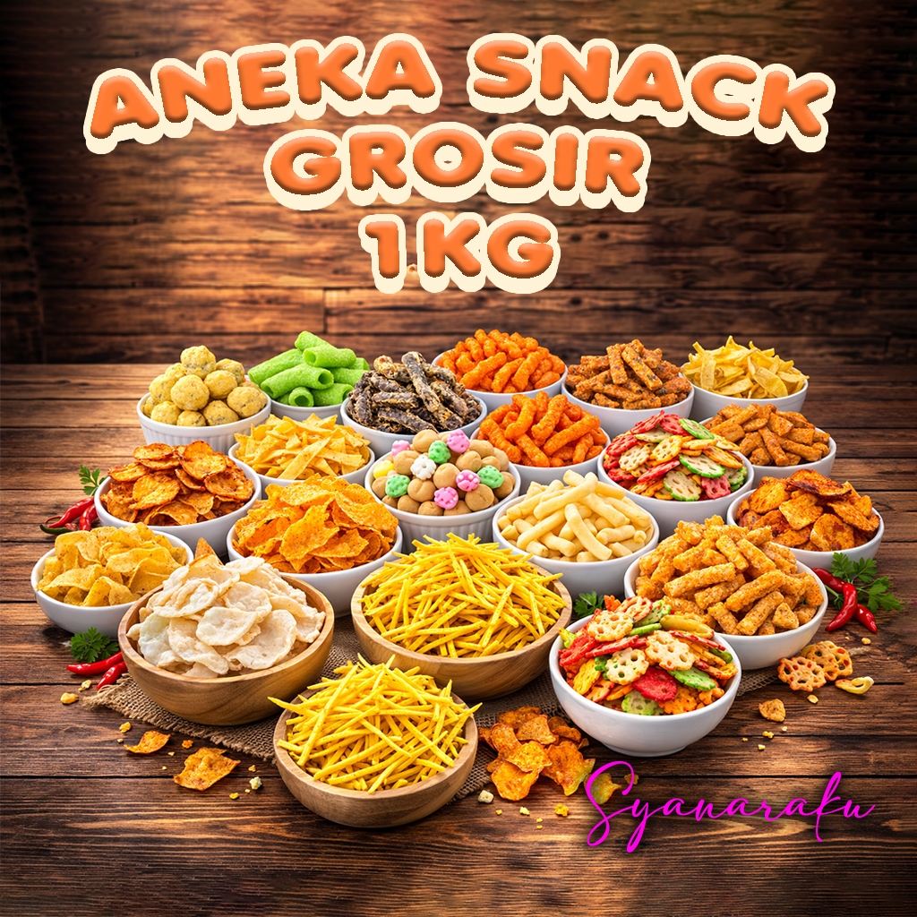 Jual Aneka Snack Grosir 1 KG / Grosiran Kiloan Cemilan Camilan Murah ...