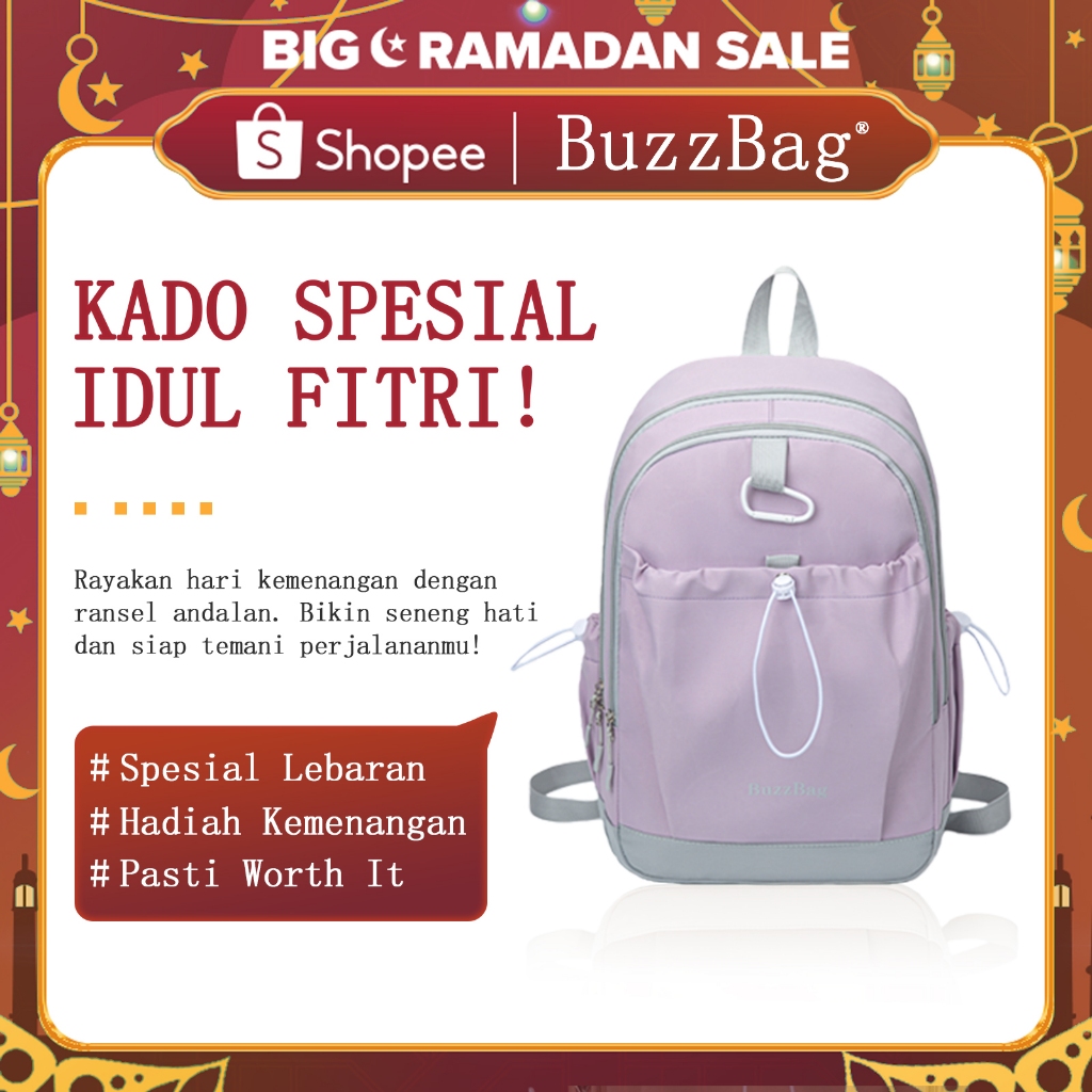 Jual BUZZBAG - Tas Ransel Wanita Gaya Ins Multifungsi, Backpack Unisex ...