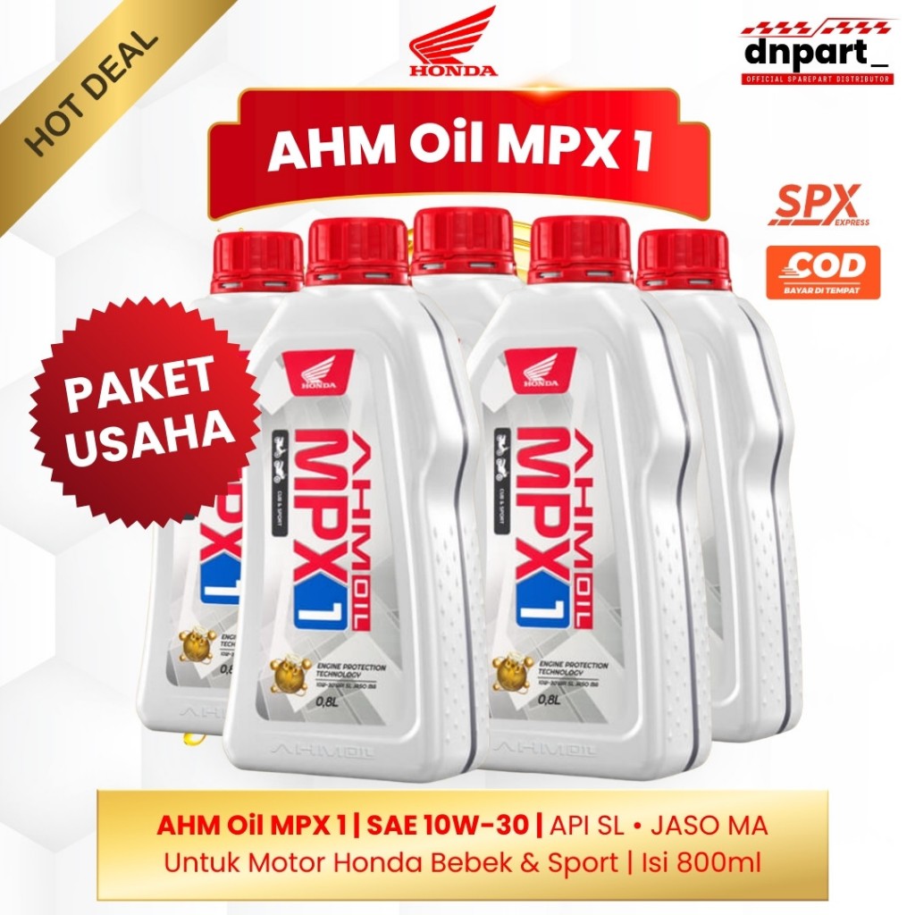 Jual GROSIR BENGKEL! [PAKET USAHA] OLI AHM MPX 1 800ML 0.8L MOTOR BEBEK ...