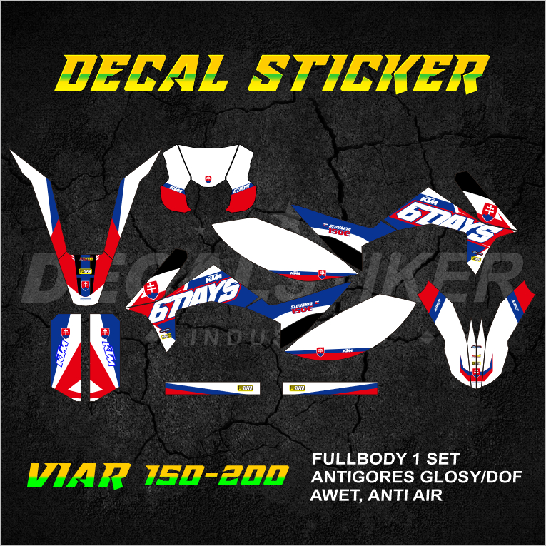 Jual DECAL STIKER VIAR CX 200 FULLBODY (011) DEKAL STICKER CROSS X 150 ...