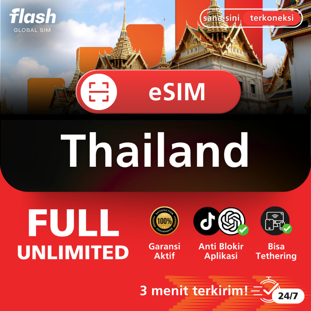 Jual Flash eSIM Thailand Big Quota (eSIM Bangkok Thailand) | Shopee ...