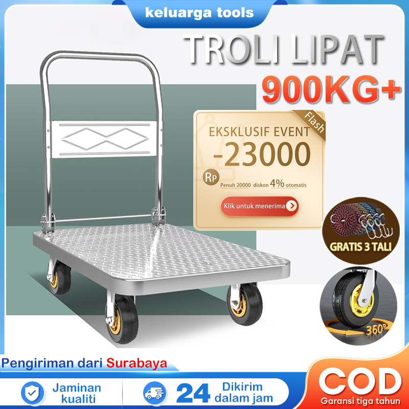 Jual Troli barang lipat Beban 1000KG Troli Barang Lipat Hand Truck ...
