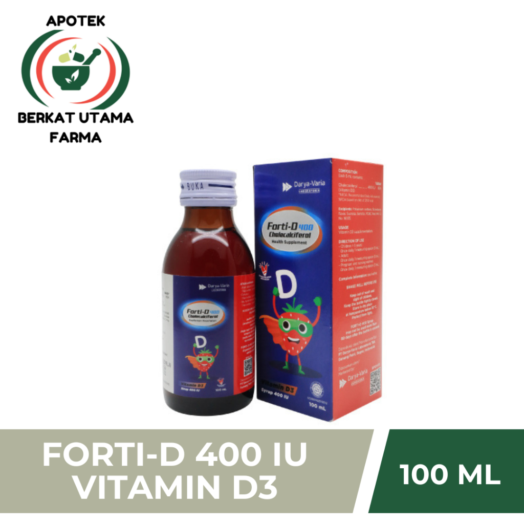 Jual Forti-D 400 IU Sirup 100 Ml Suplemen Vitamin D3 | Shopee Indonesia