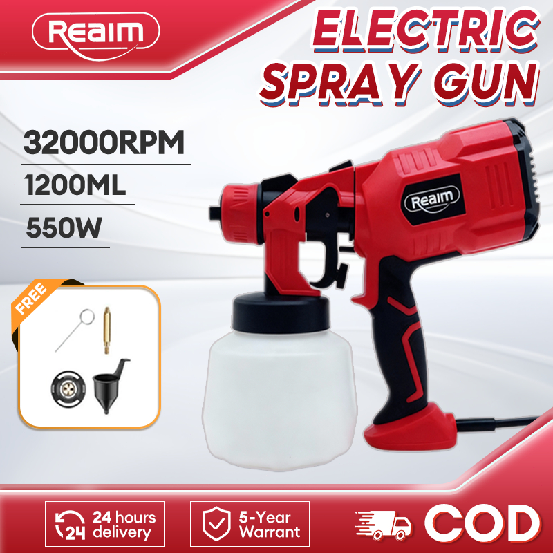 Jual Reaim 1200ML Spraygun Cat Semprot Listrik Spray Gun Pistol Alat ...