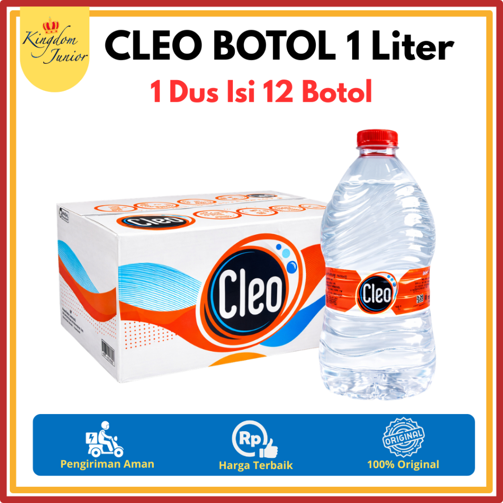 Jual Cleo Botol 1 Liter 1 Dus Isi 12 Botol Air Mineral Kemasan | Shopee ...