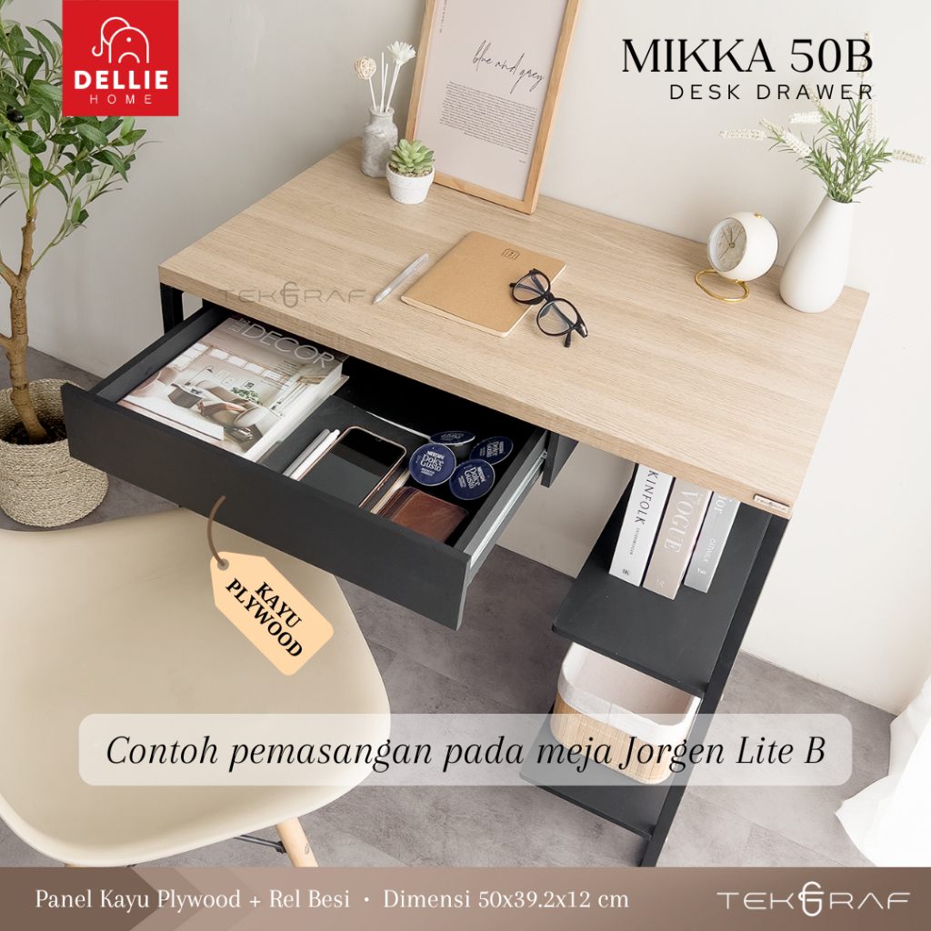 Jual [DELLIE HOME] Tekgraf JORGEN LITE 80 B/W Meja Komputer Kerja ...