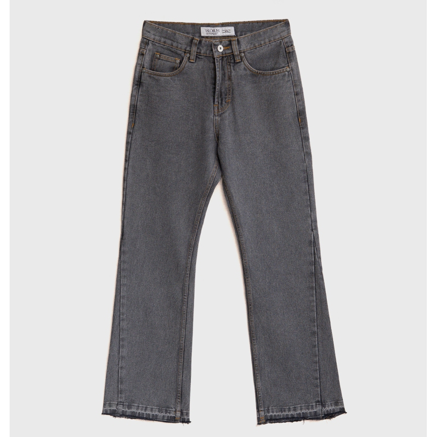 Jual Valorum - Flare Fit Pants Celana Jeans Cutbray Unisex Ripple Grey ...