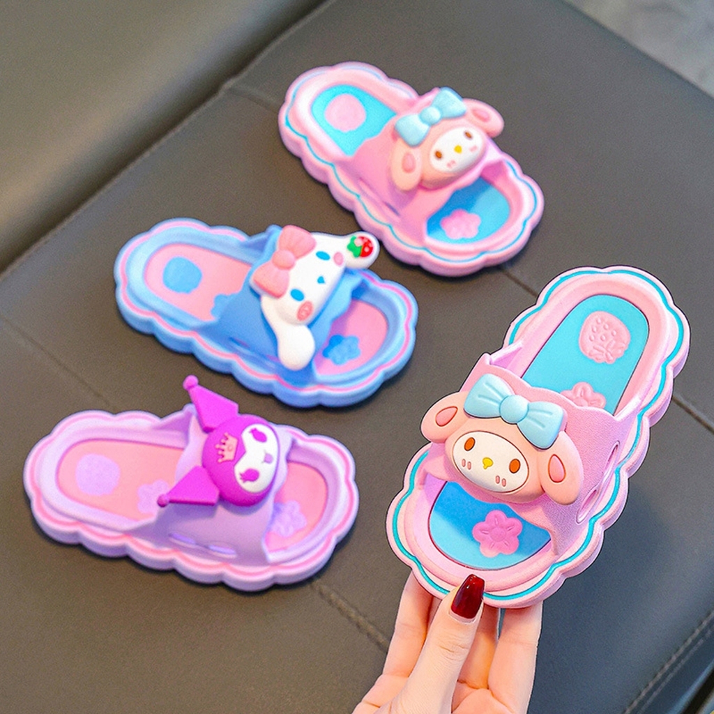Jual LittleBear Sendal Slop Karakter Lucu Anak Perempuan kekinian ...